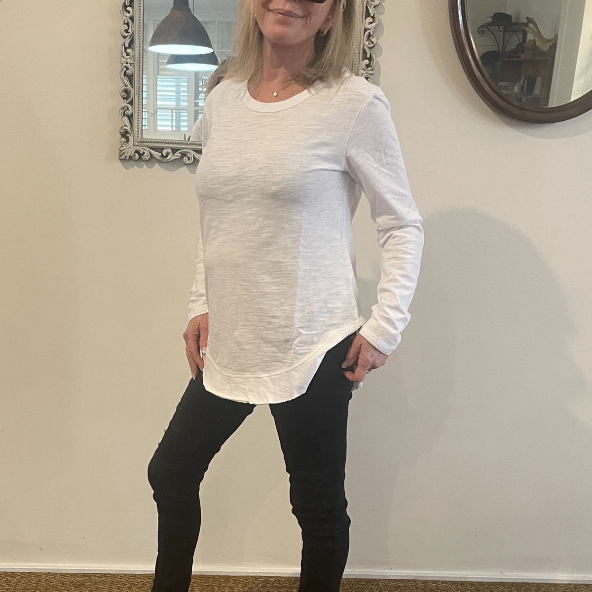 pull up jeans | black denim – mrs pete's shed